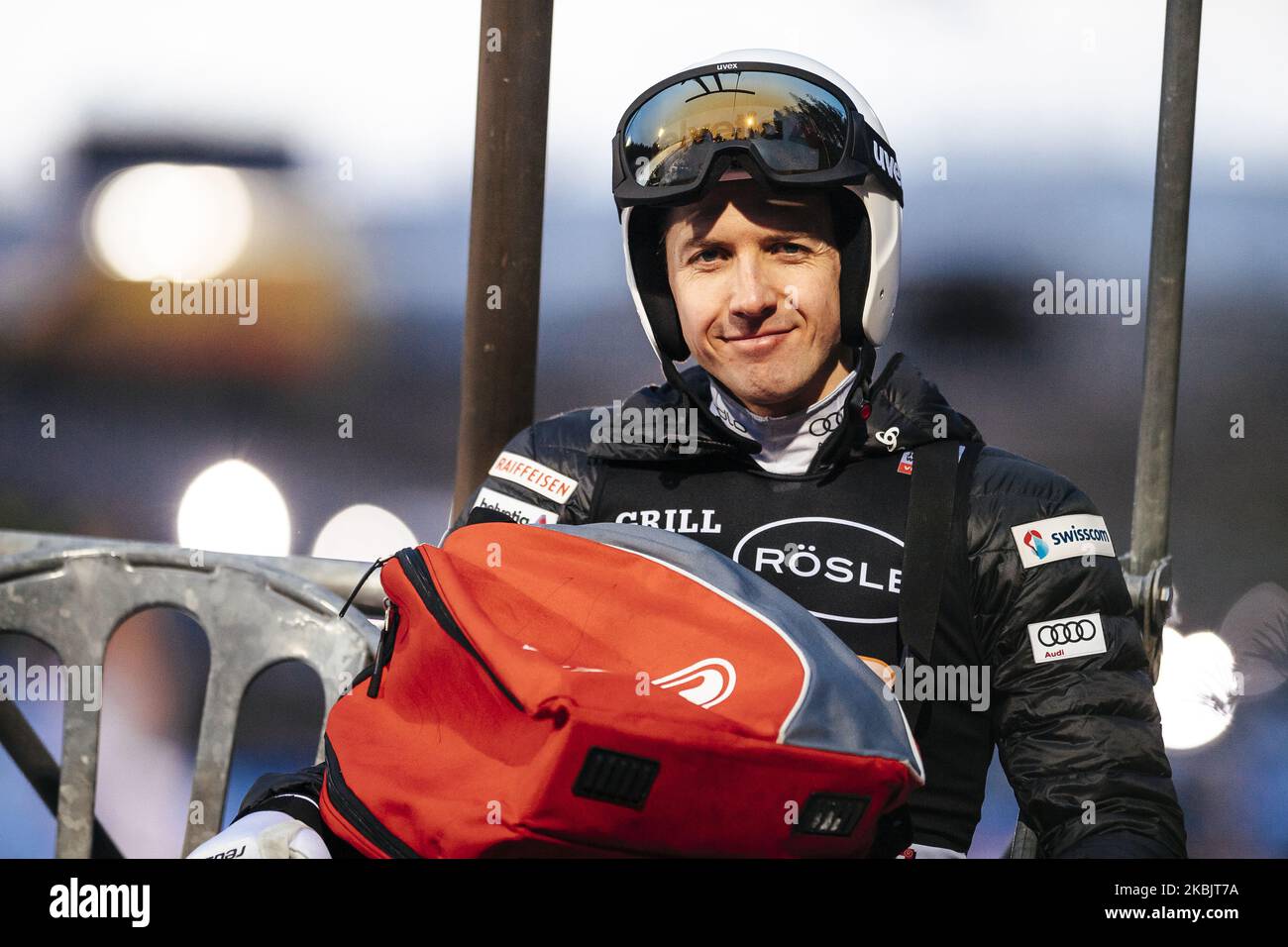 Simon Ammann during the men's large hill team competition HS130 of the ...