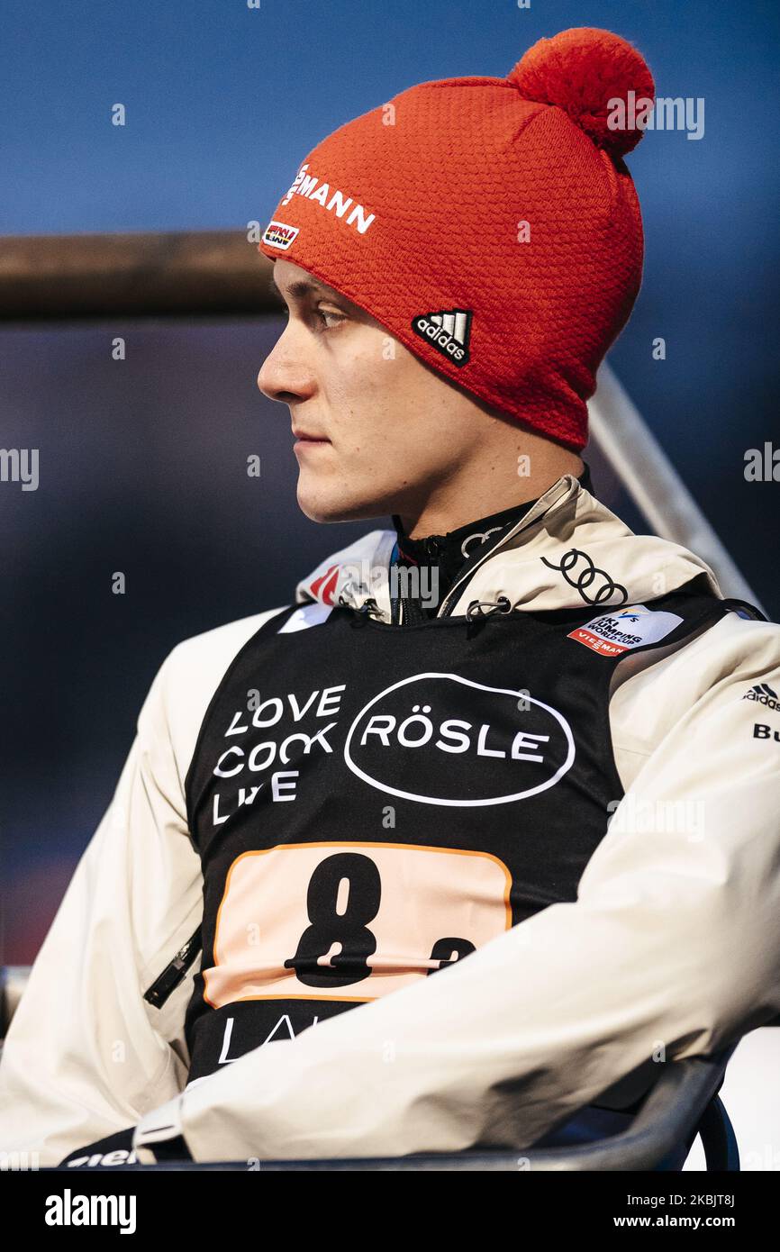 Stephan Leyhe during the men's large hill team competition HS130 of the ...