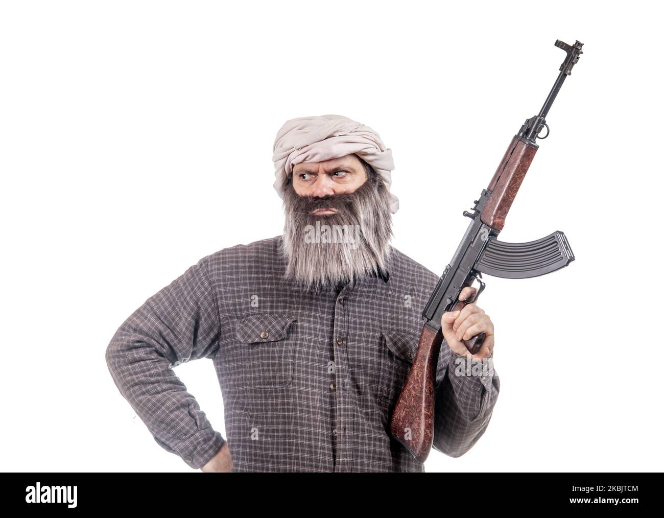 White man with kalashnikov afghan hi-res stock photography and images ...