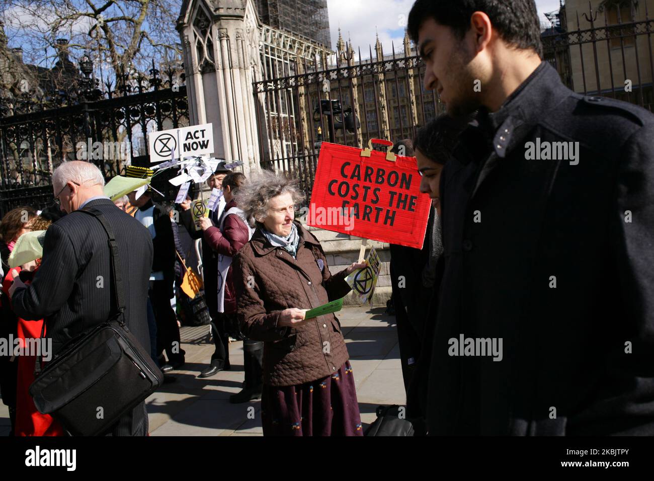 Demonstrations calling for action on climate change hi-res stock ...