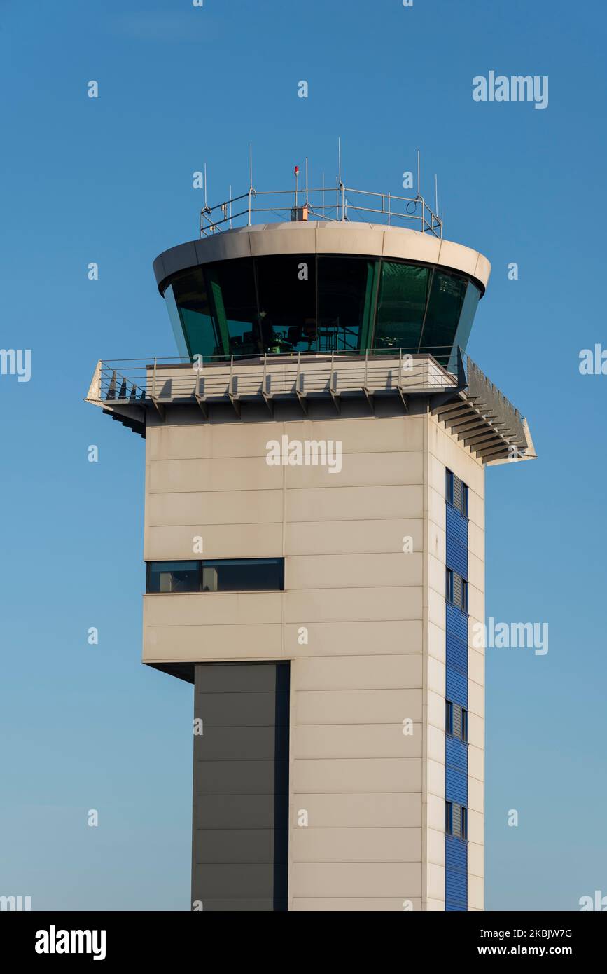 London Southend Airport air traffic control tower, atc tower. Modern ...