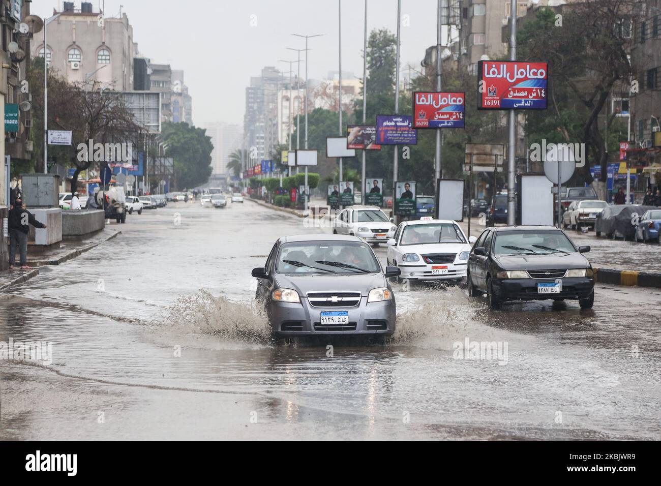 Cars in the streets of Cairo, Egypt on March 12, 2020 during a ...