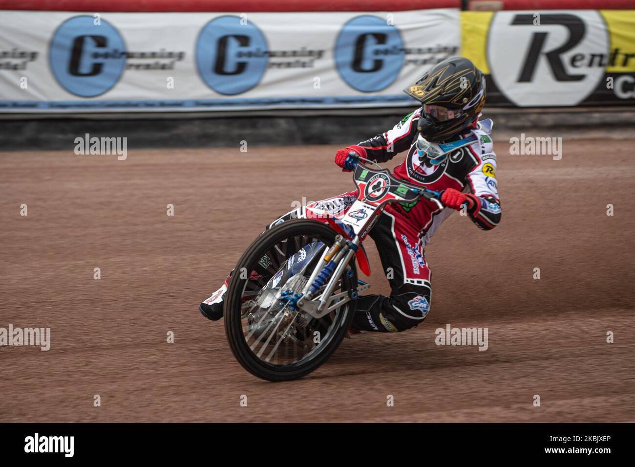 Brady Kurtz of Belle Vue Aces in action during The Belle Vue Speedway ...