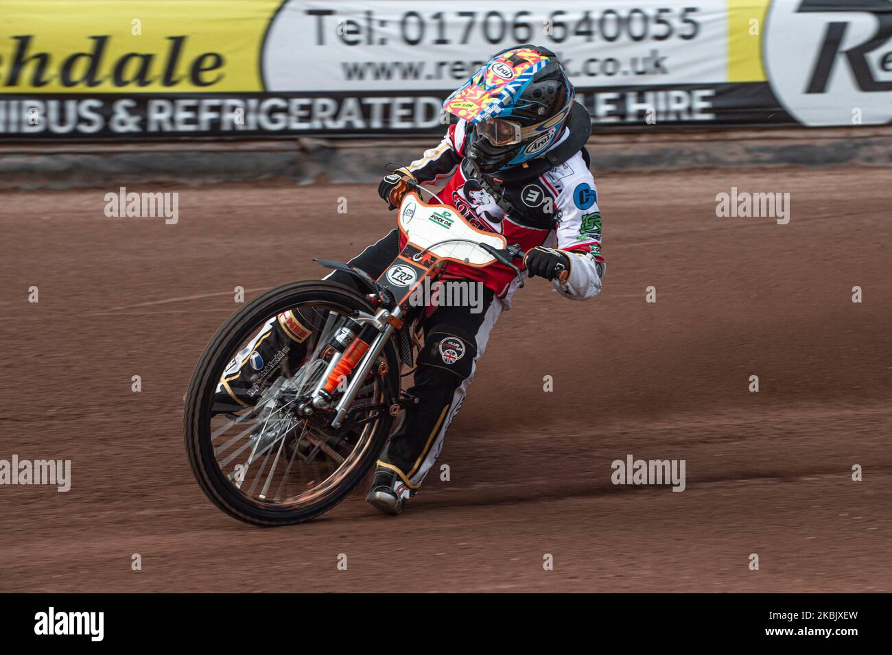 Jack Smith of Belle Vue Colts in action during The Belle Vue Speedway ...