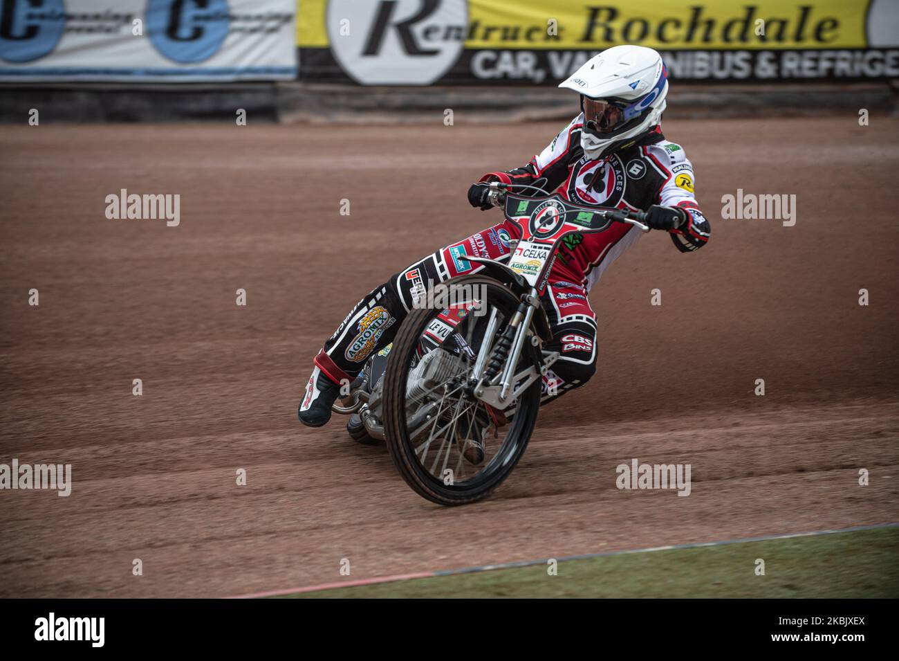 Jaimon Lidsey of Belle Vue Aces in action during The Belle Vue Speedway ...