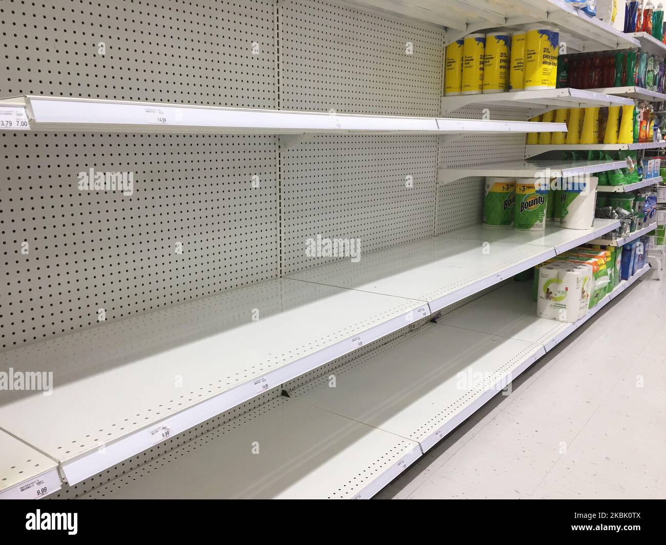 Empty shelves and aisles in supermarket hi-res stock photography and ...