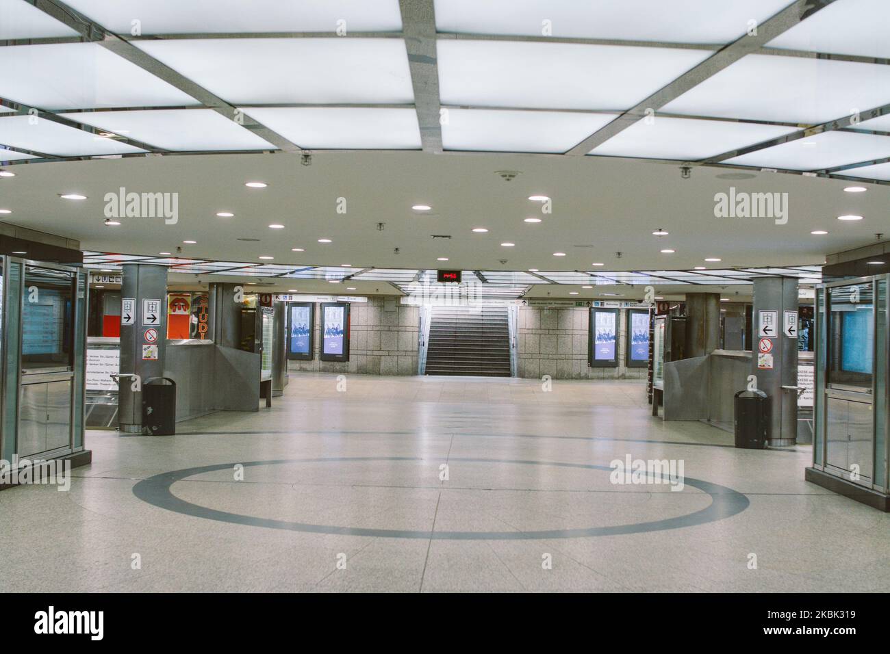 An almost empty subway station ias seen in Cologne (Photo by Ying Tang ...