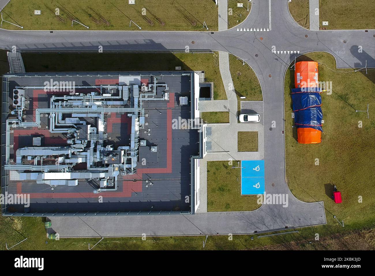 (Editors note: image taken by a drone) A view over the infectious ...