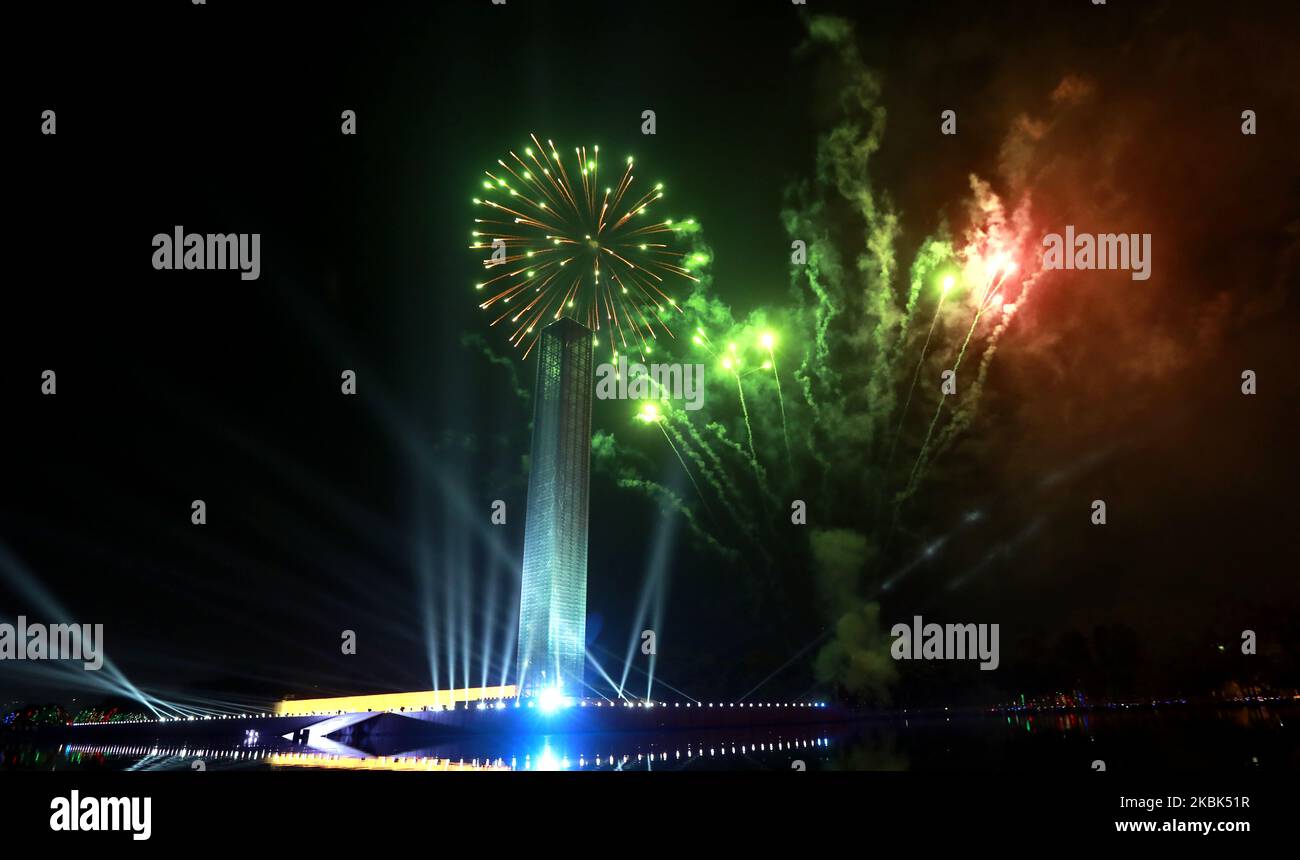 A stunning fireworks display has formally kicked off the yearlong ...