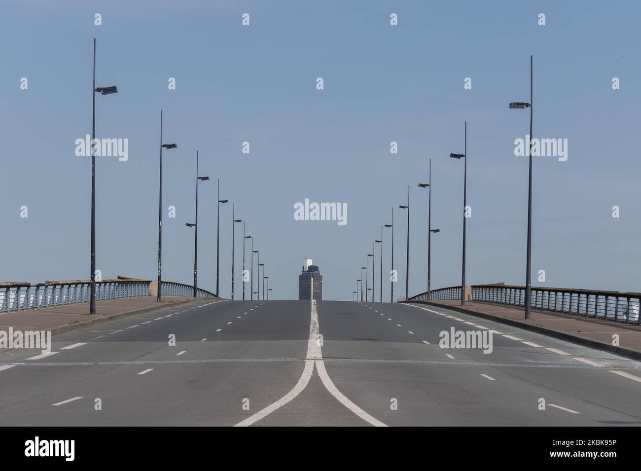 There was very little car traffic in Nantes, France on March 20, 2020 ...