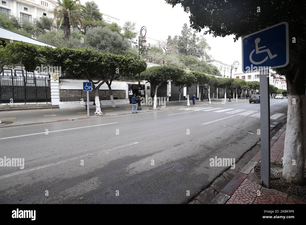 View of an empty street in Algiers, Algeria, 20 March 2020. Friday ...