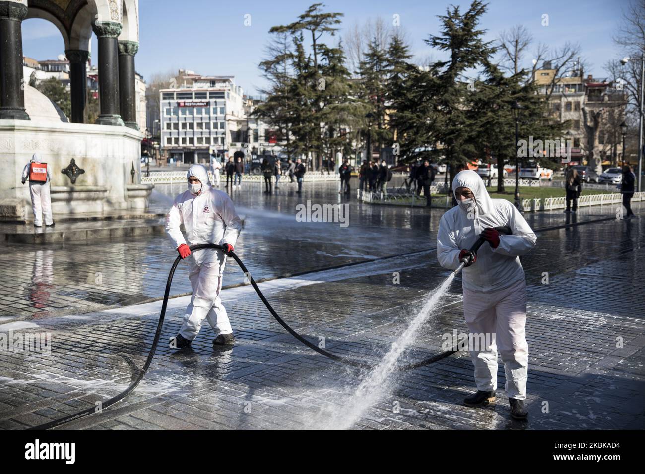 Istanbul Fatih Municipality disinfected the surroundings Sultanahmet ...
