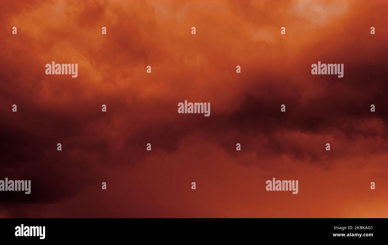 Dark massive red clouds - background for war artworks - abstract 3D ...