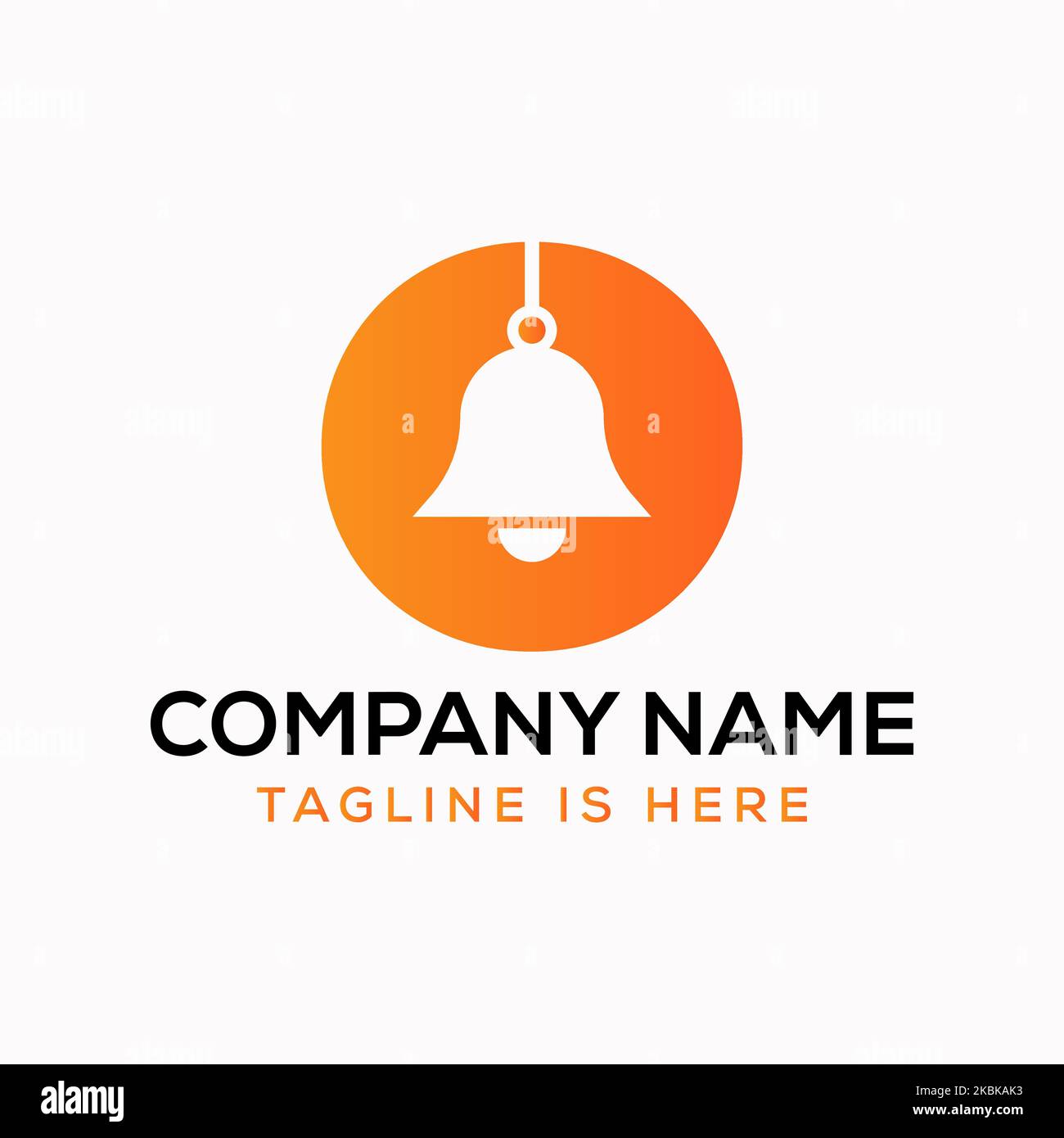 Letter O Cowbell Logo Concept With Hanging Bell Symbol Vector Template ...