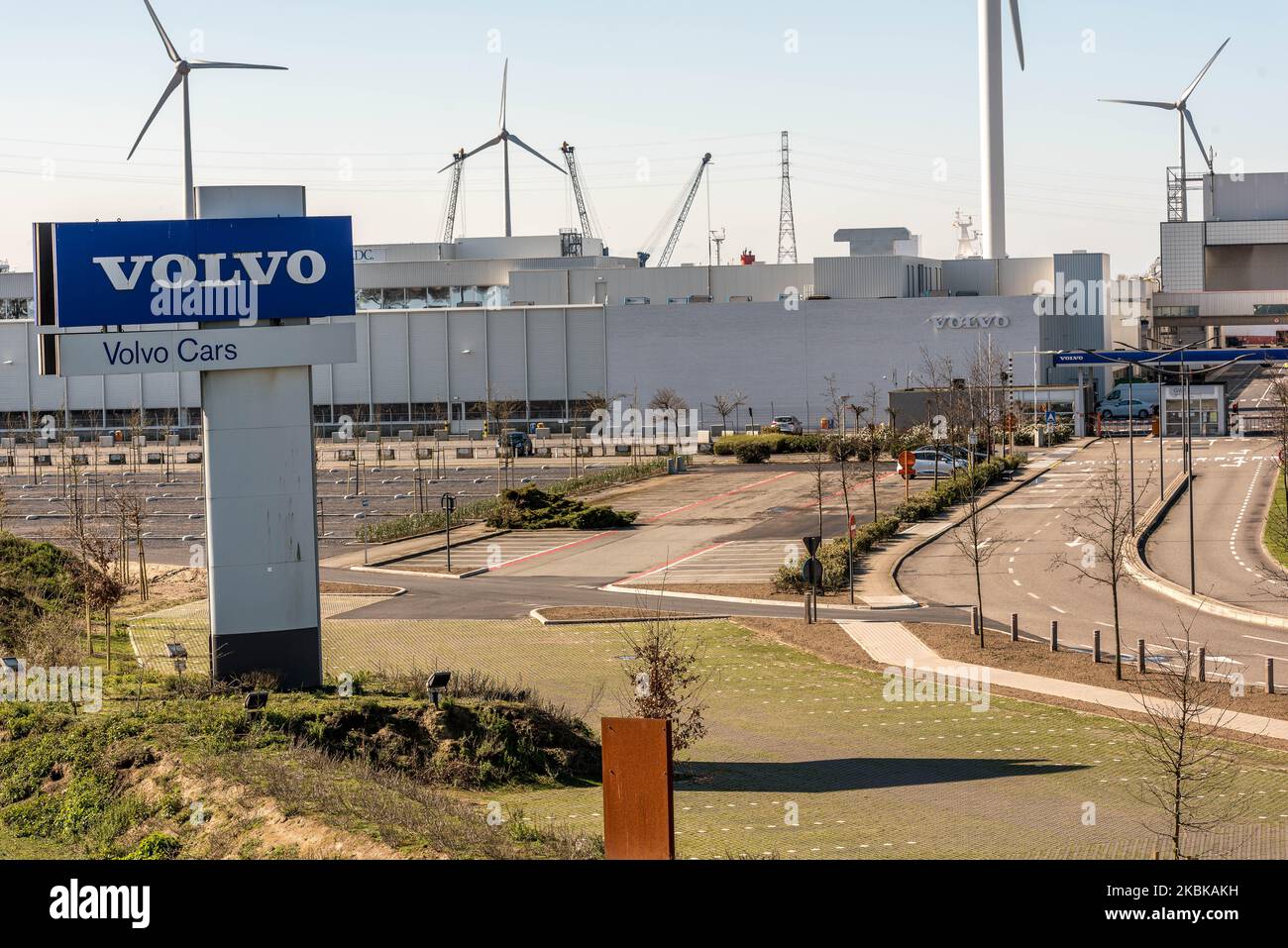 A view of Volvo offices in Gent, Belgium, on March 21, 2020. Volvo ...