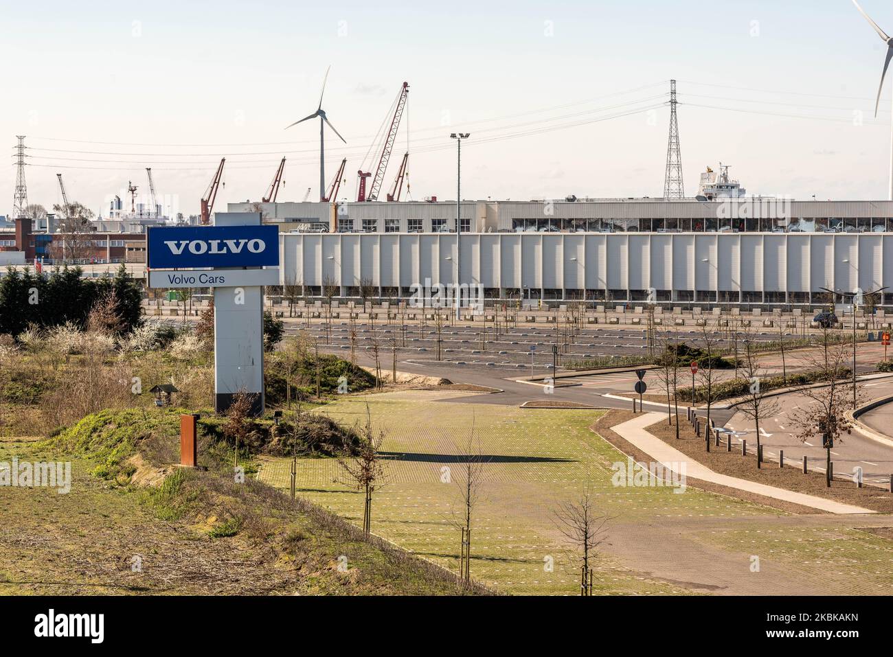A view of Volvo offices in Gent, Belgium, on March 21, 2020. Volvo ...