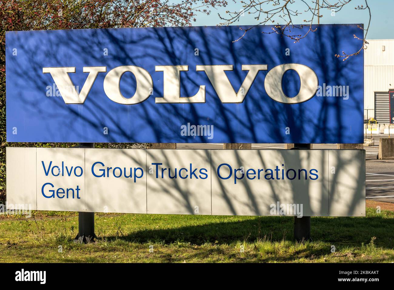 A view of Volvo offices in Gent, Belgium, on March 21, 2020. Volvo ...