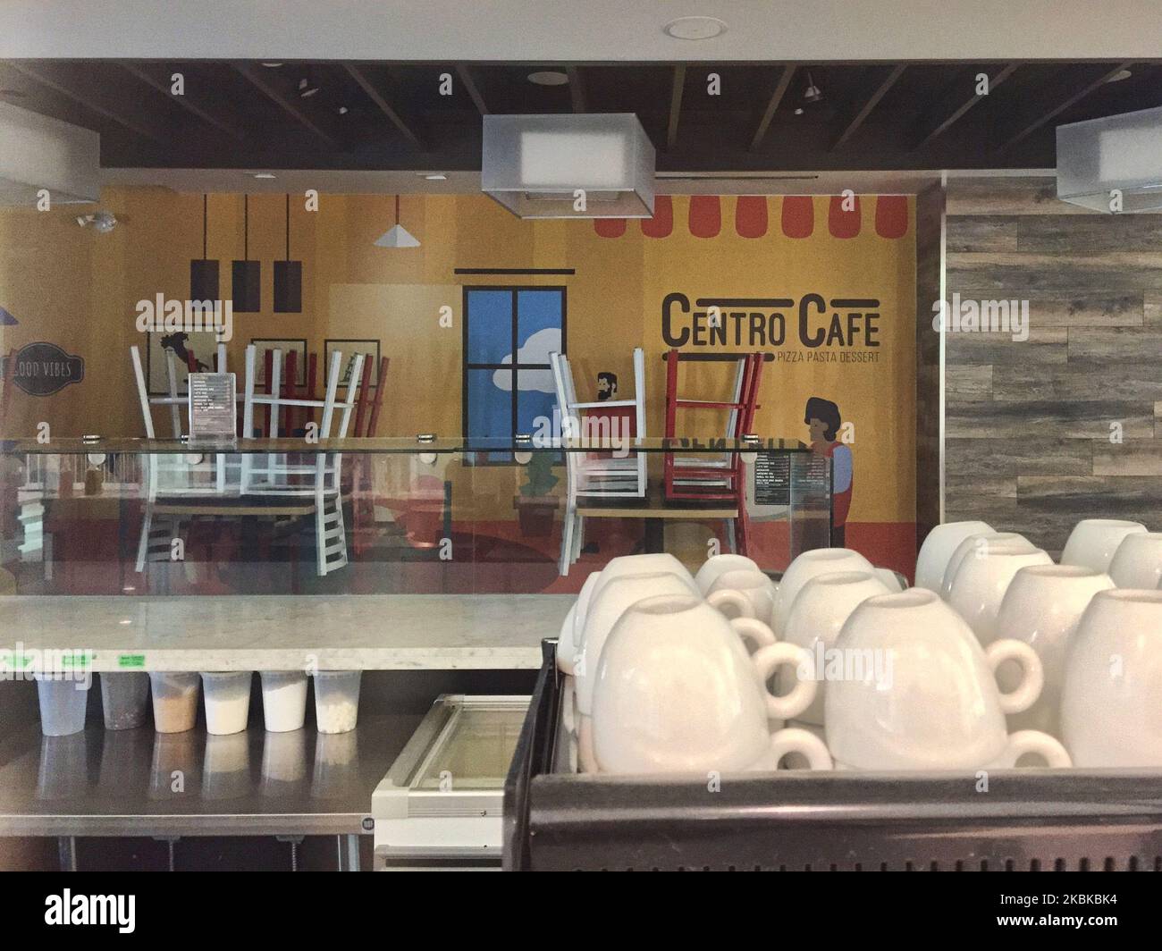 Closed coffee shop in Toronto, Ontario, Canada on March 21, 2020 ...