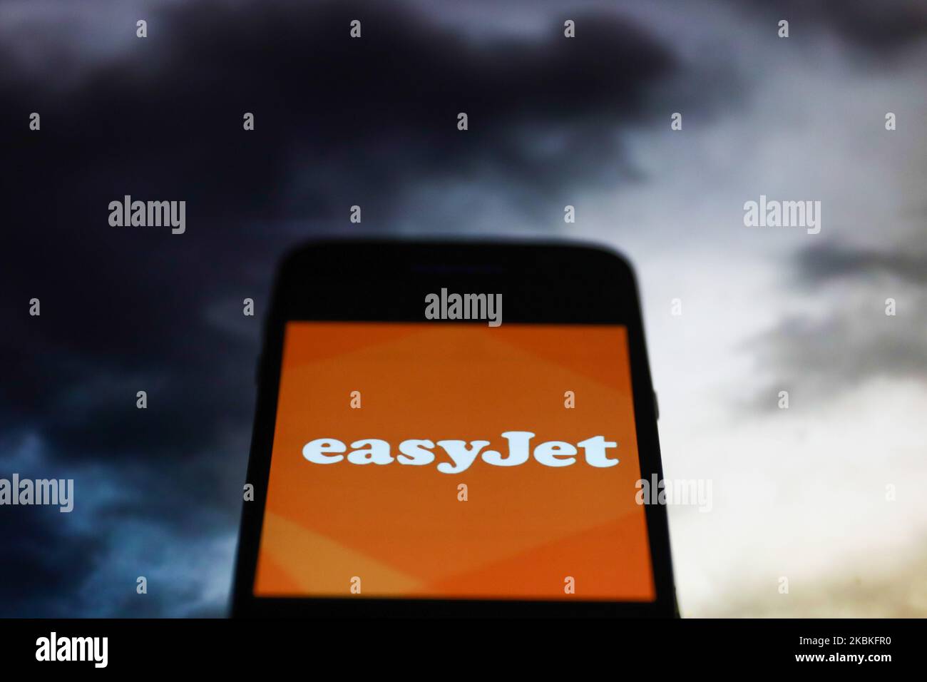 EasyJet app icon is seen on the smartphone screen in this illustration ...
