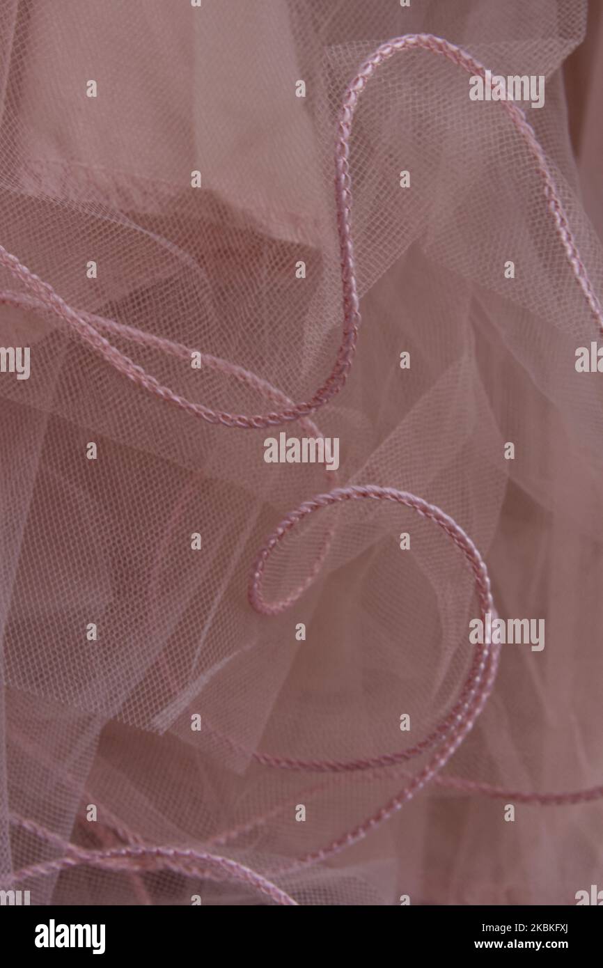 Powder pink background, fabric, fabric, fashionable girlish color Stock ...