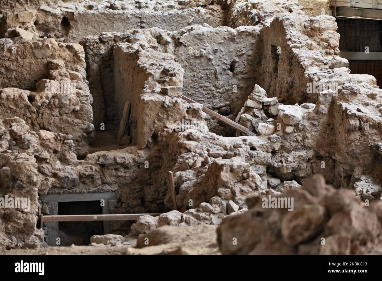 Archaeological excavation of the prehistoric (2000 BC) village of ...