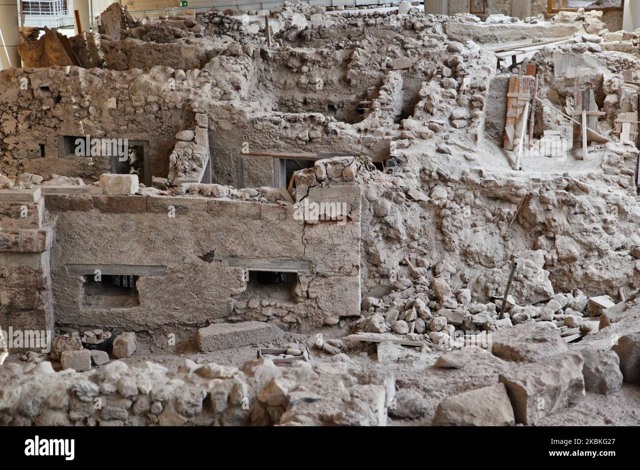 Archaeological excavation of the prehistoric (2000 BC) village of ...