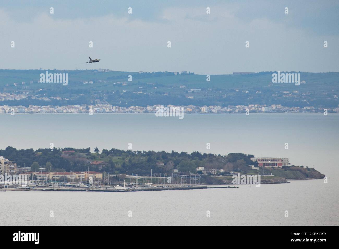 Lockheed Martin F16 fighter jet performing a low pass, fly over ...