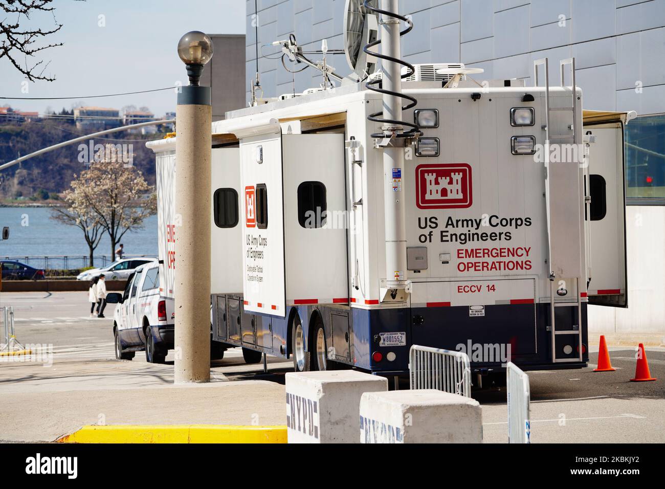 A view United States Army Corps of Engineer command truck parked ...