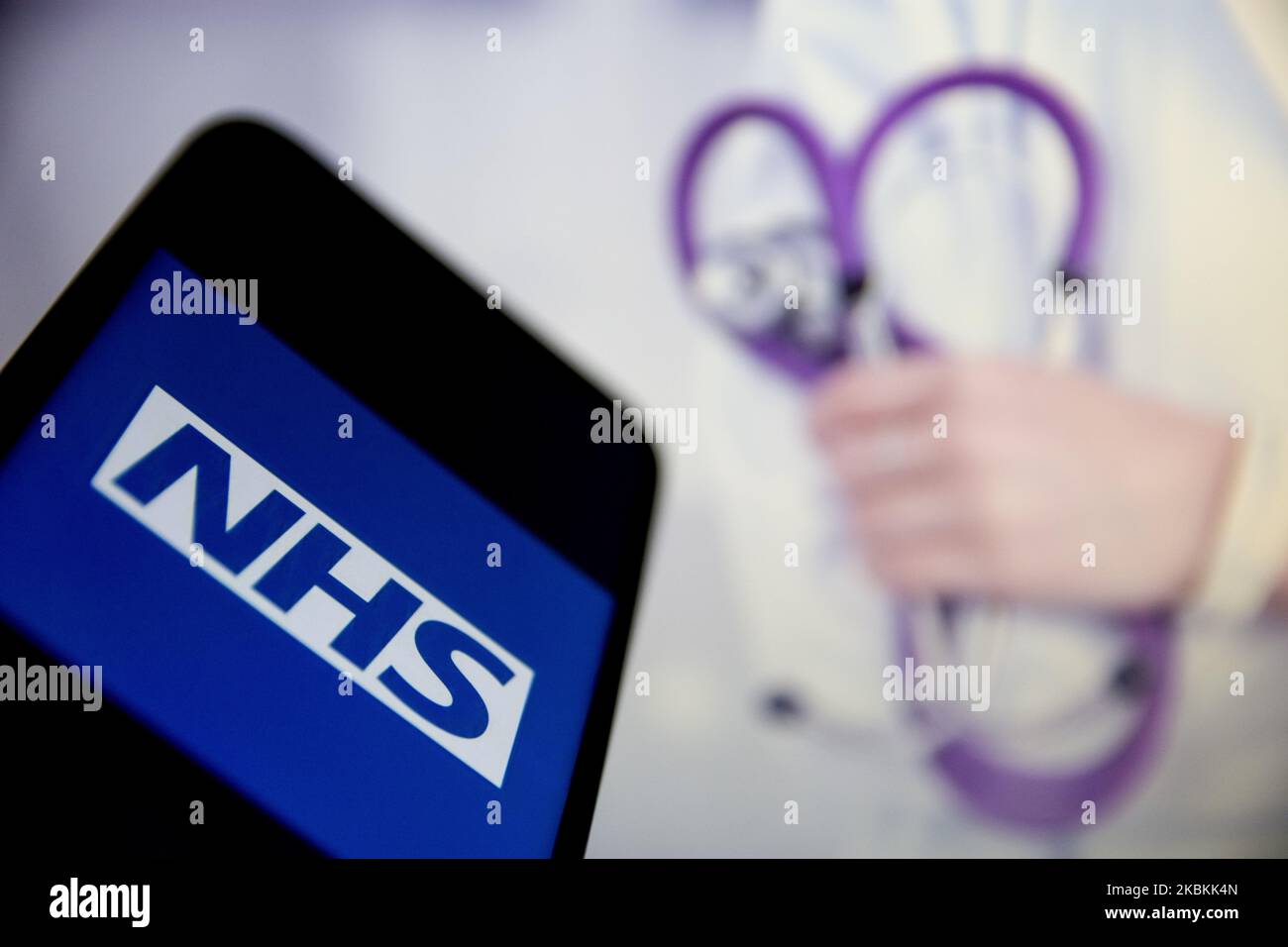 In this photo illustration a National Health Service NHS Illustration ...