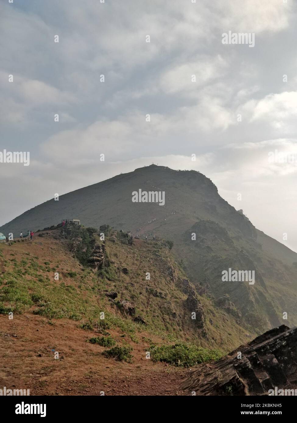 Low angle view of the Mullayanagiri Peak, Chikmagaluru, Karnataka Stock ...