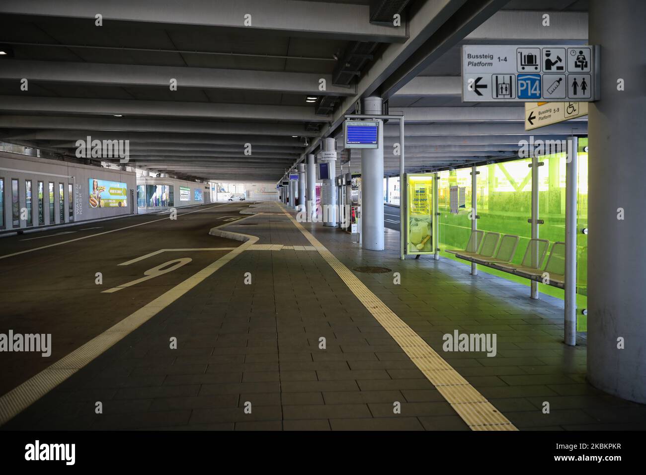 A view of empty Stuttgart Bus Terminal on March 30, 2020 (Photo by ...