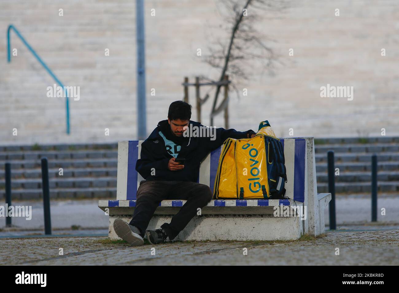 Glovo driver seats hi-res stock photography and images - Alamy