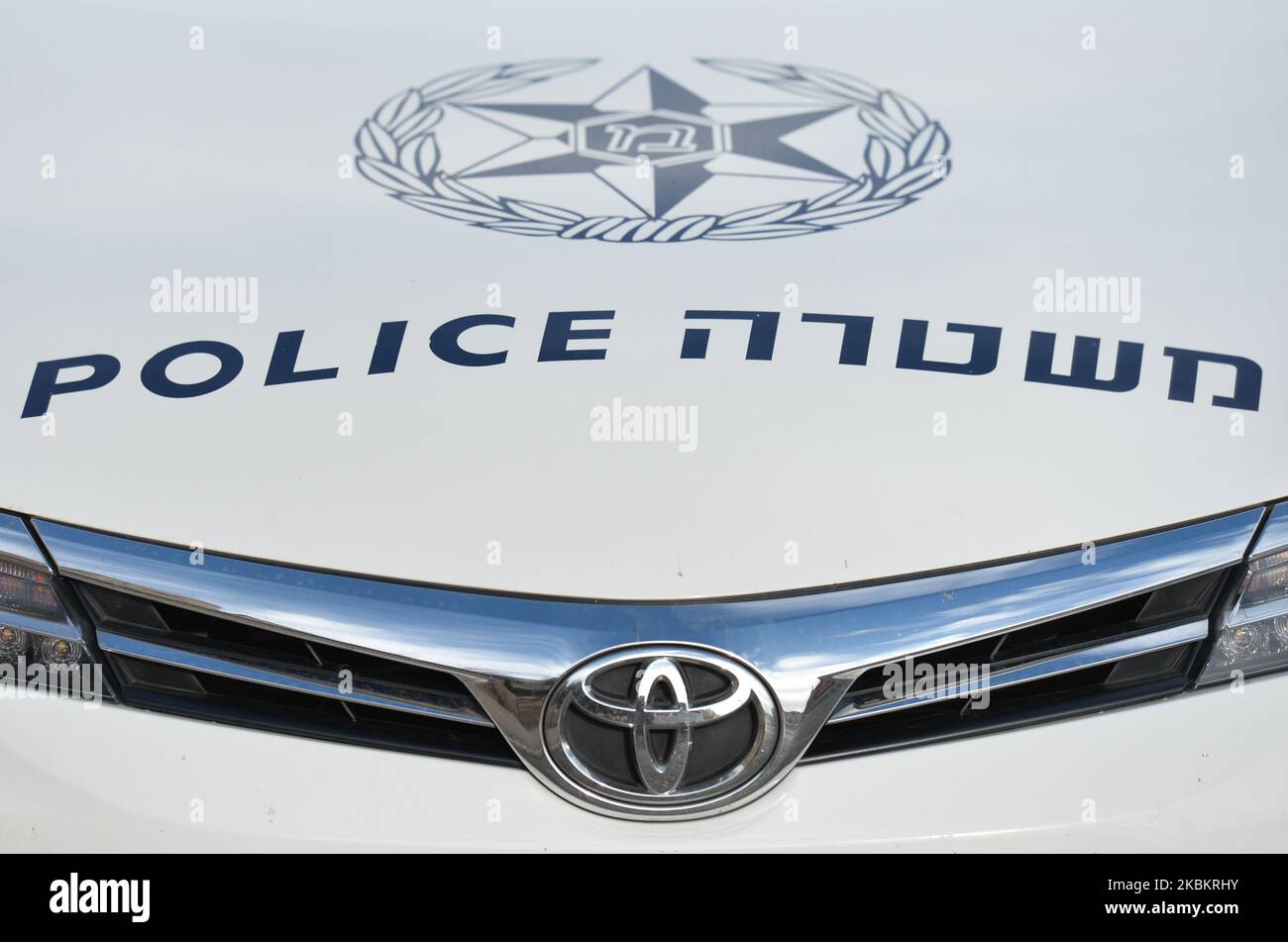 An Israeli Police logo seen on a Police car in Jerusalem. On Wednesday ...
