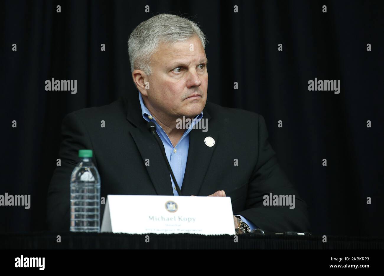 Michael Kopy attens a press conference in New York, United States, on ...