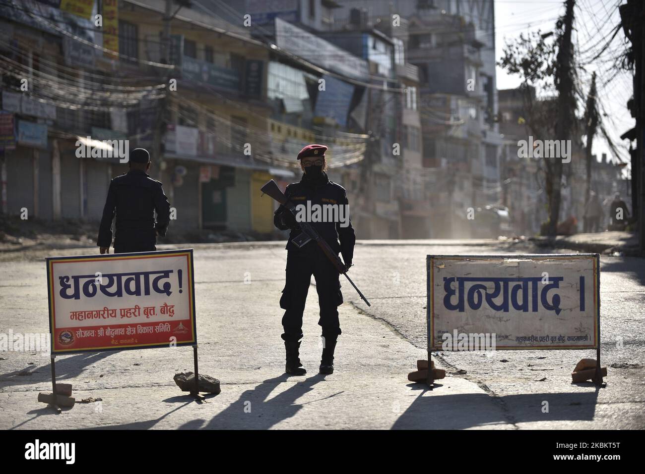 Nepalese police standby hi-res stock photography and images - Alamy
