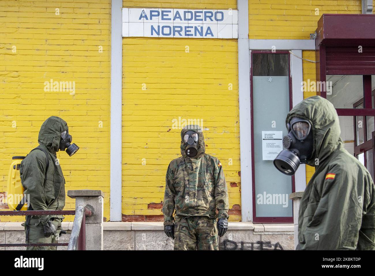 Spanish Armed Forces in Norena, Spain, on March 30, 2020. More than ...