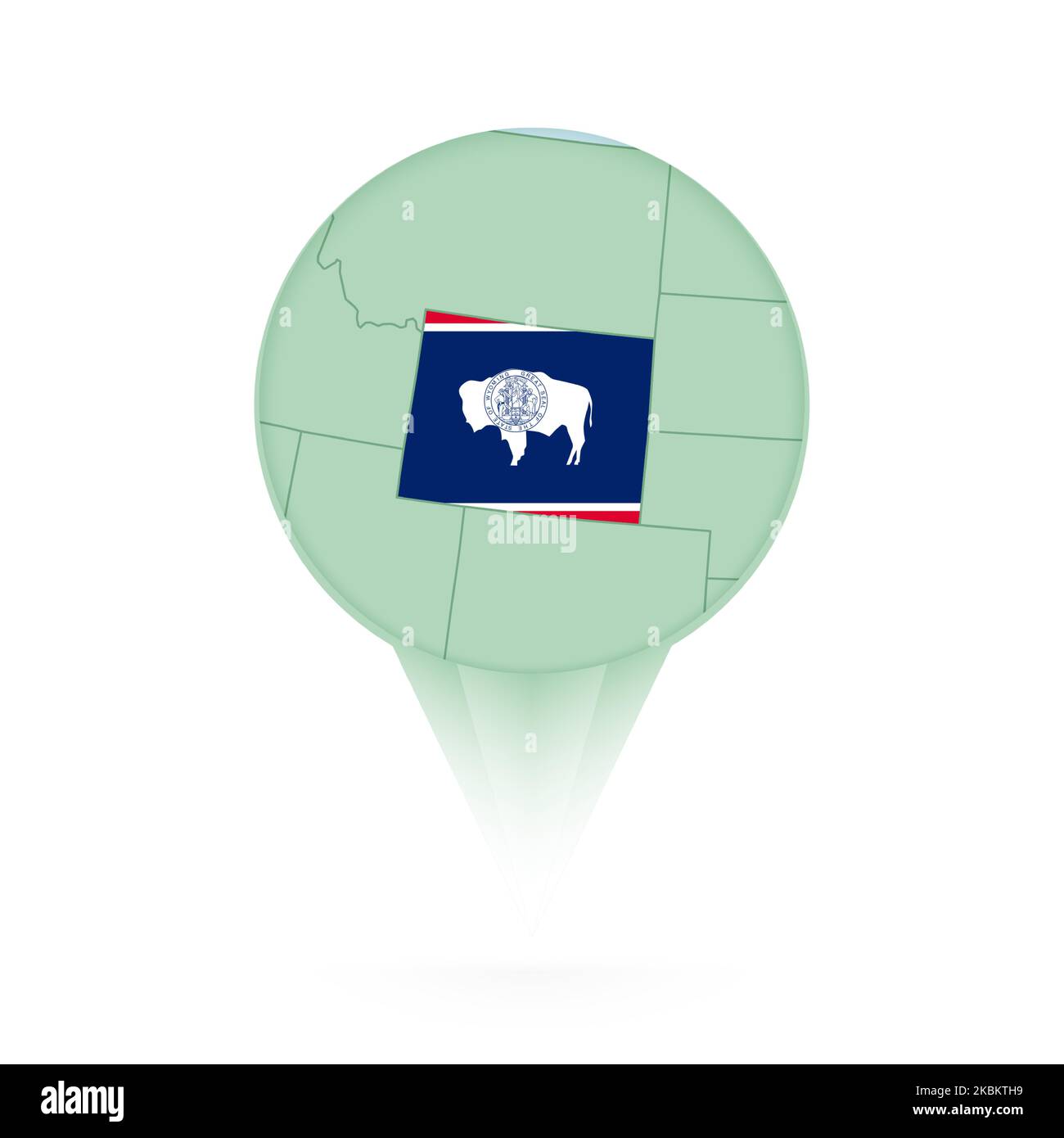 State flag wyoming bison Stock Vector Images - Alamy