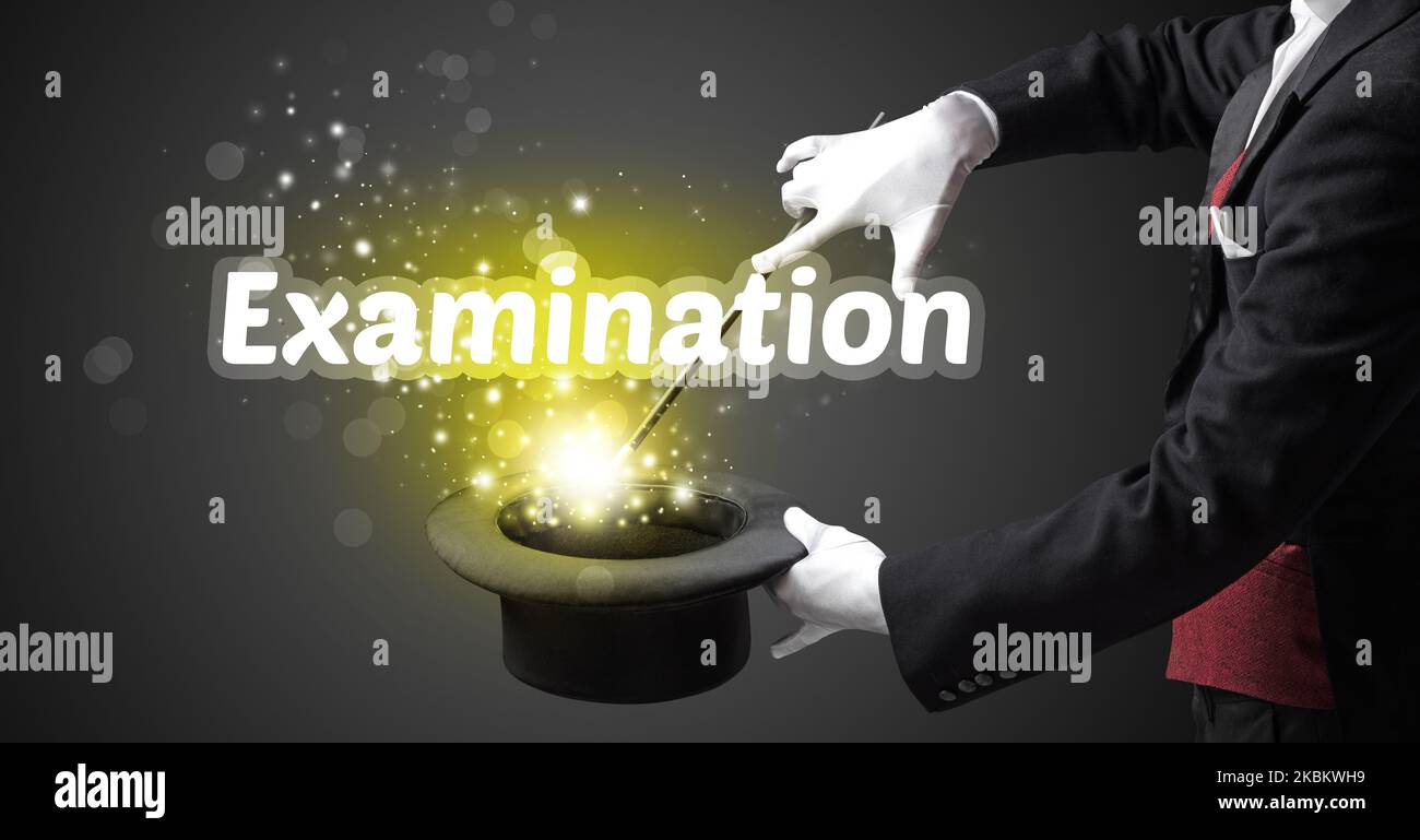 Illusionist is showing magic trick Stock Photo - Alamy