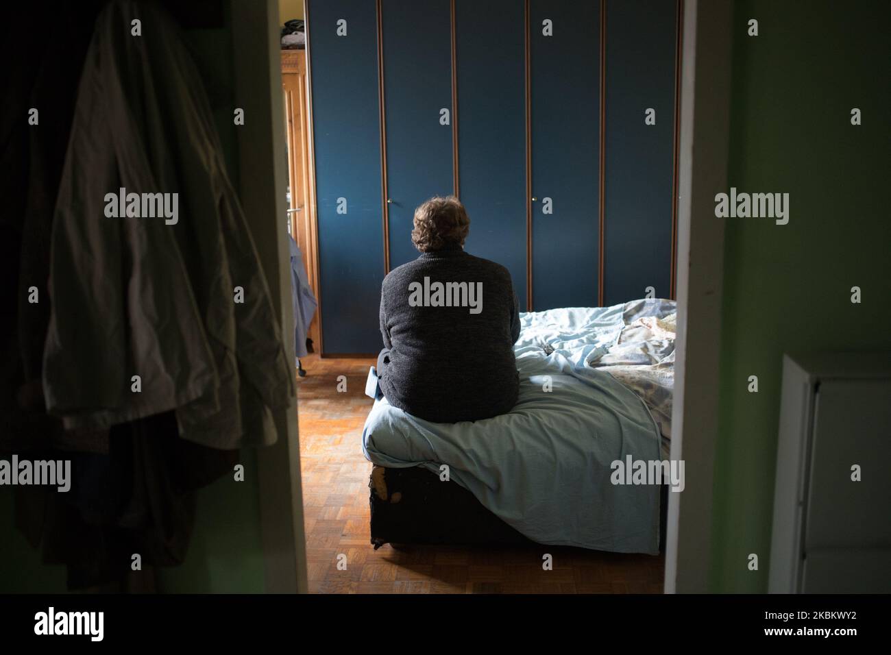 Turin, Italy 30 March 2020. Edoardo, an autistic boy lives the Covid-19 ...