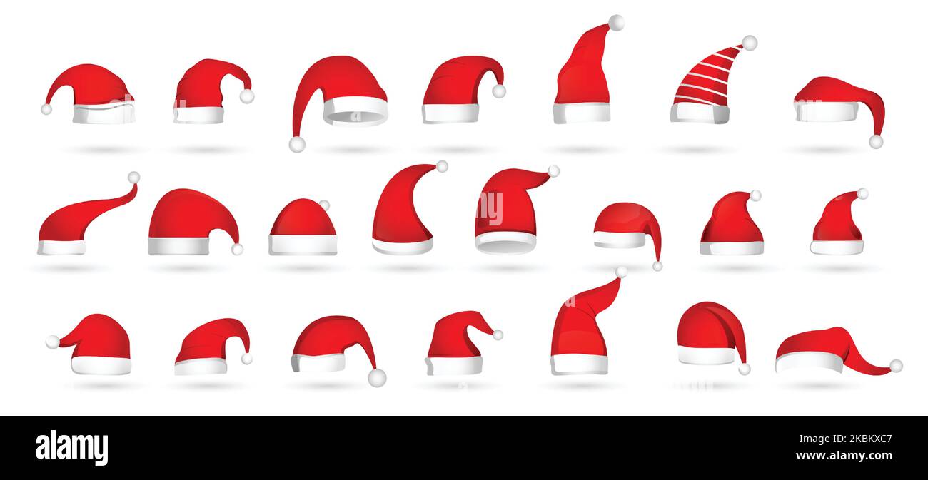 Santa claus red caps Stock Vector Images - Alamy