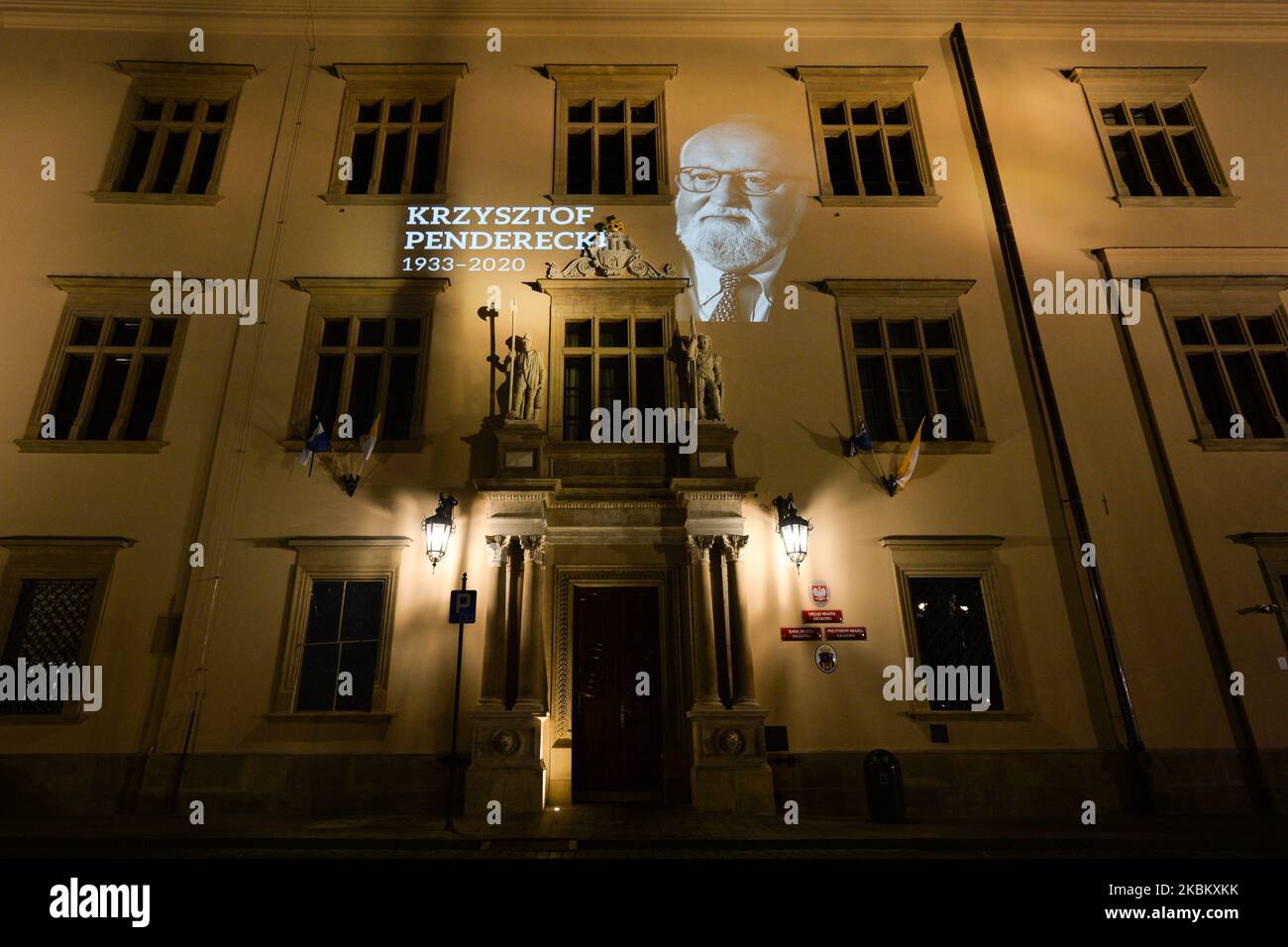 An image of a Polish composer and conductor Krzysztof Penderecki ...