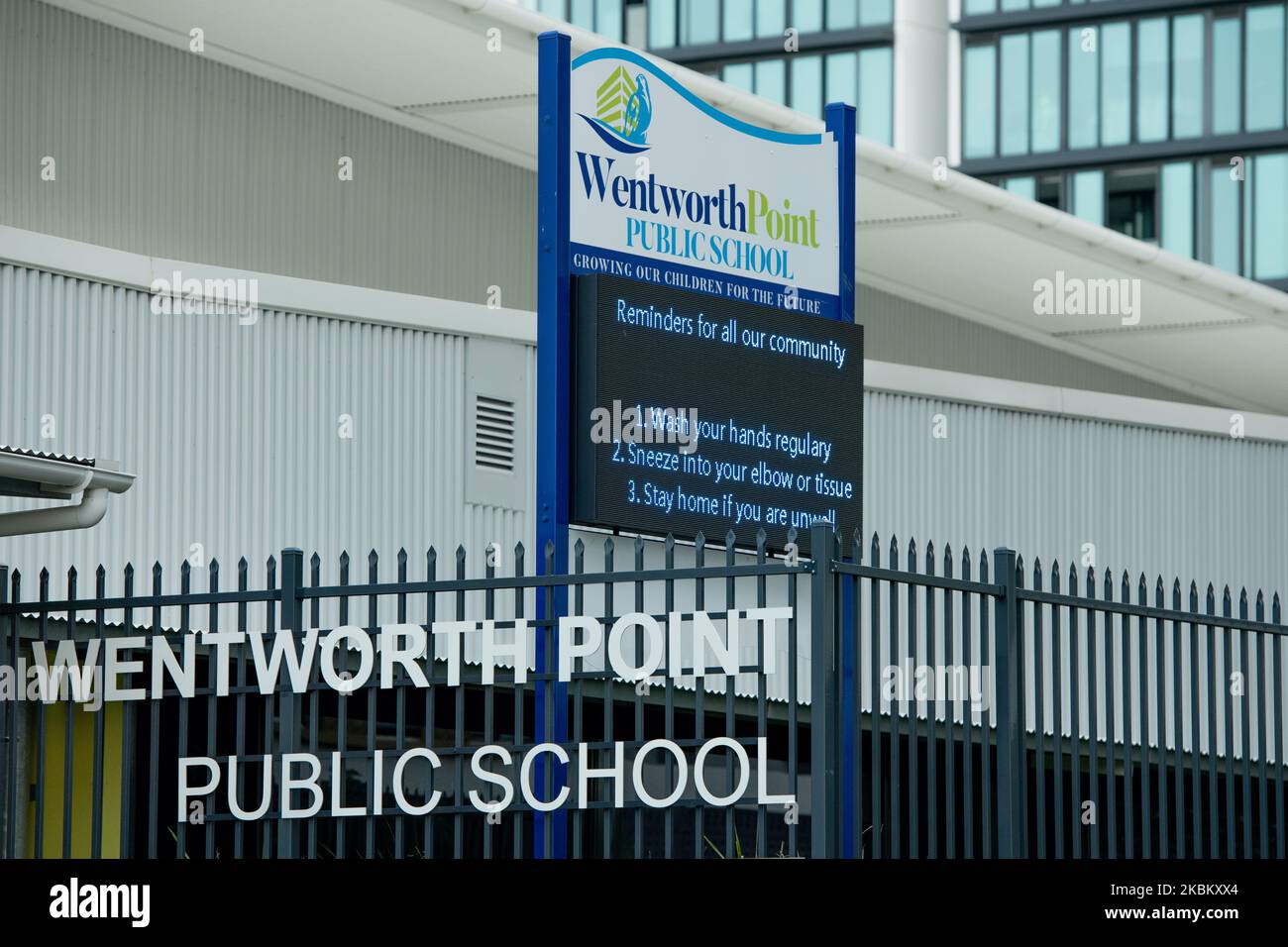 Personal hygiene message is being displayed at Wentworth point public ...