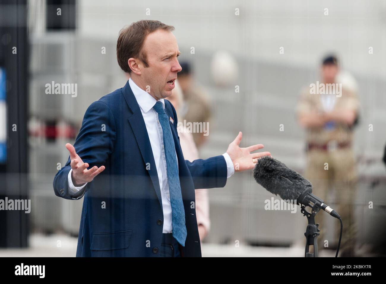 Secretary of State for Health and Social Care Matt Hancock opens the ...