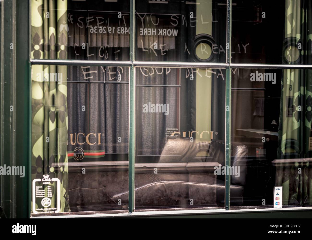 Red Light Districts is seen closed in the cultural city of Gent due the ...