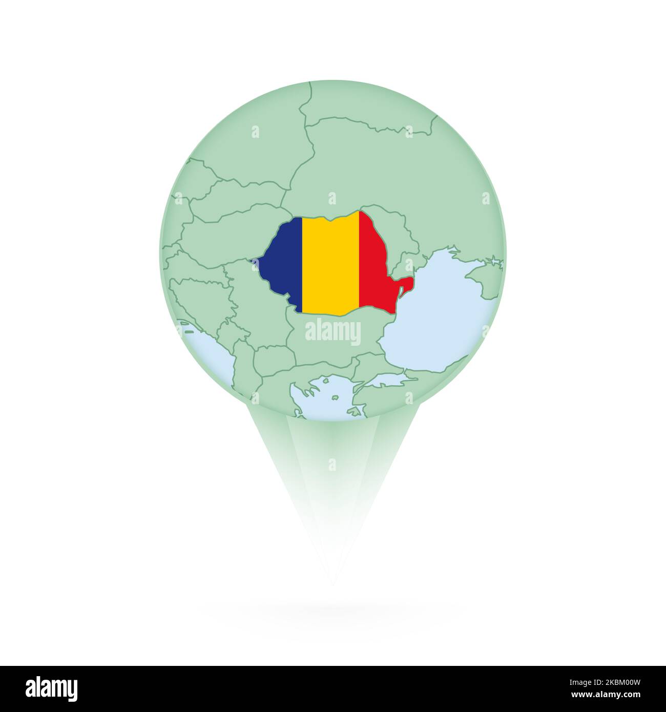 Romania map, stylish location icon with Romania map and flag. Green pin ... Romania map, stylish location icon with Romania map and flag. Green pin ...