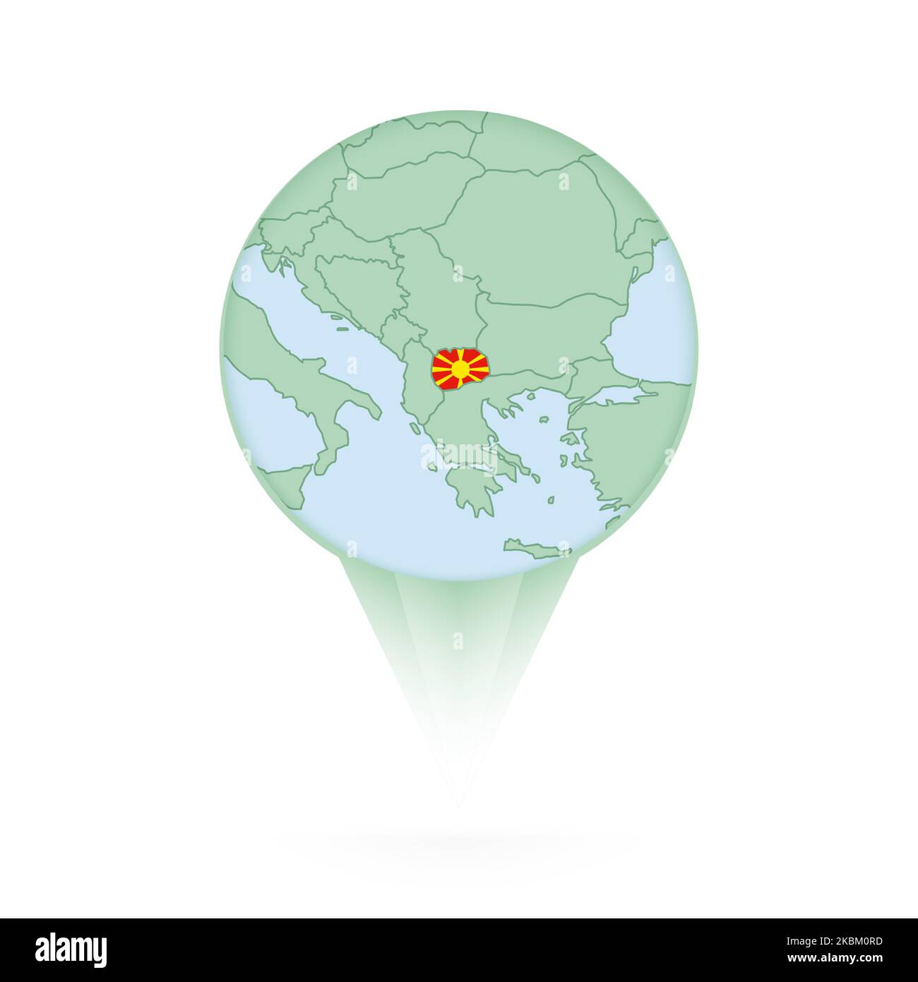 Macedonia map, stylish location icon with Macedonia map and flag. Green ... Macedonia map, stylish location icon with Macedonia map and flag. Green ...