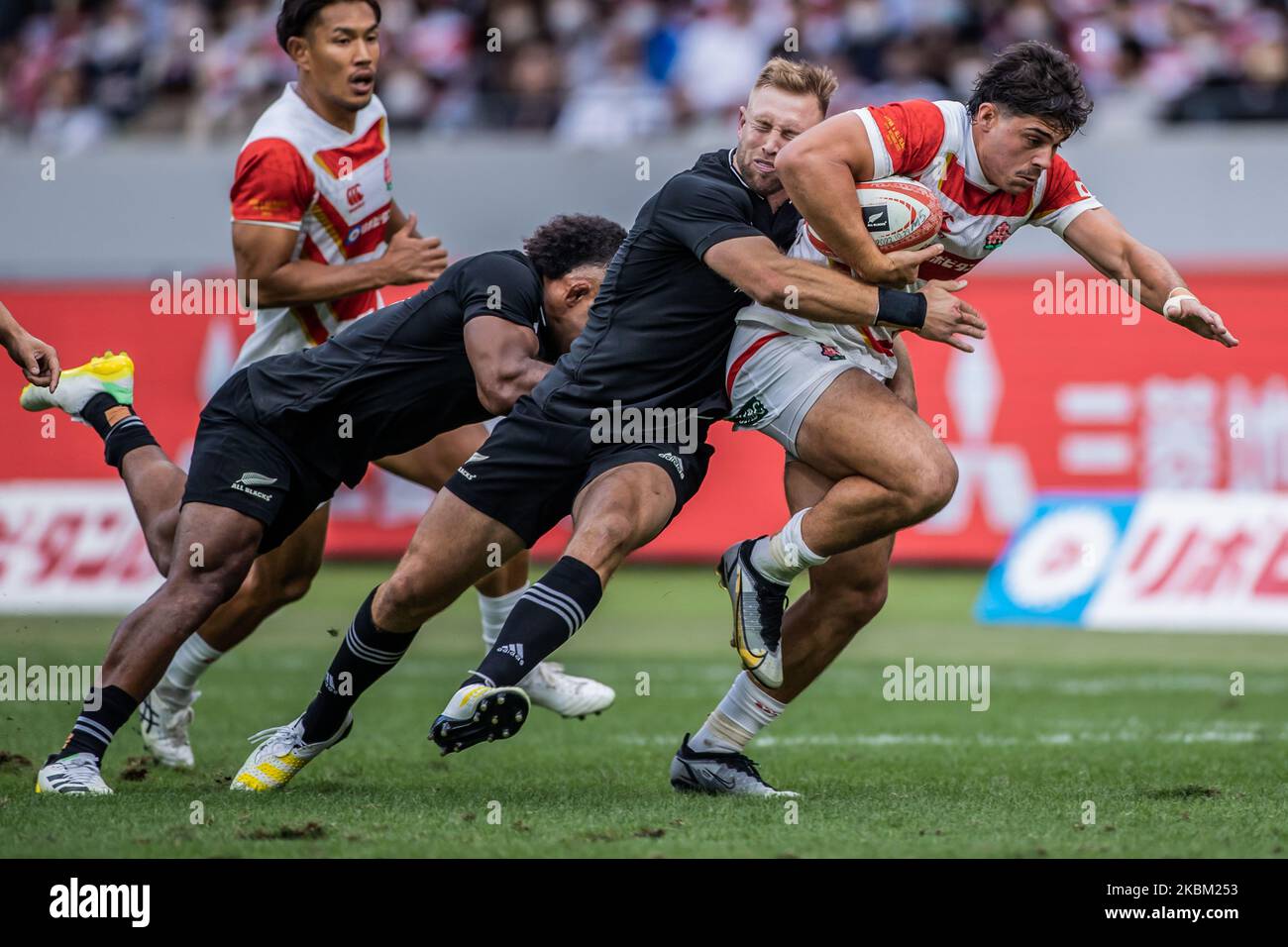 Gerhard van den Heever of Japan during the rugby test match between ...