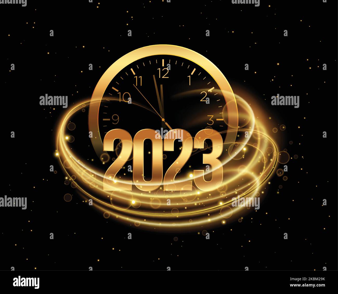New year clock 2023 Stock Vector Images - Alamy