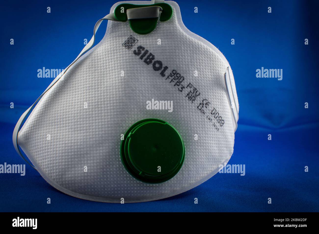 Different types of respiratory mask in the photo an FFP3 with valve ...