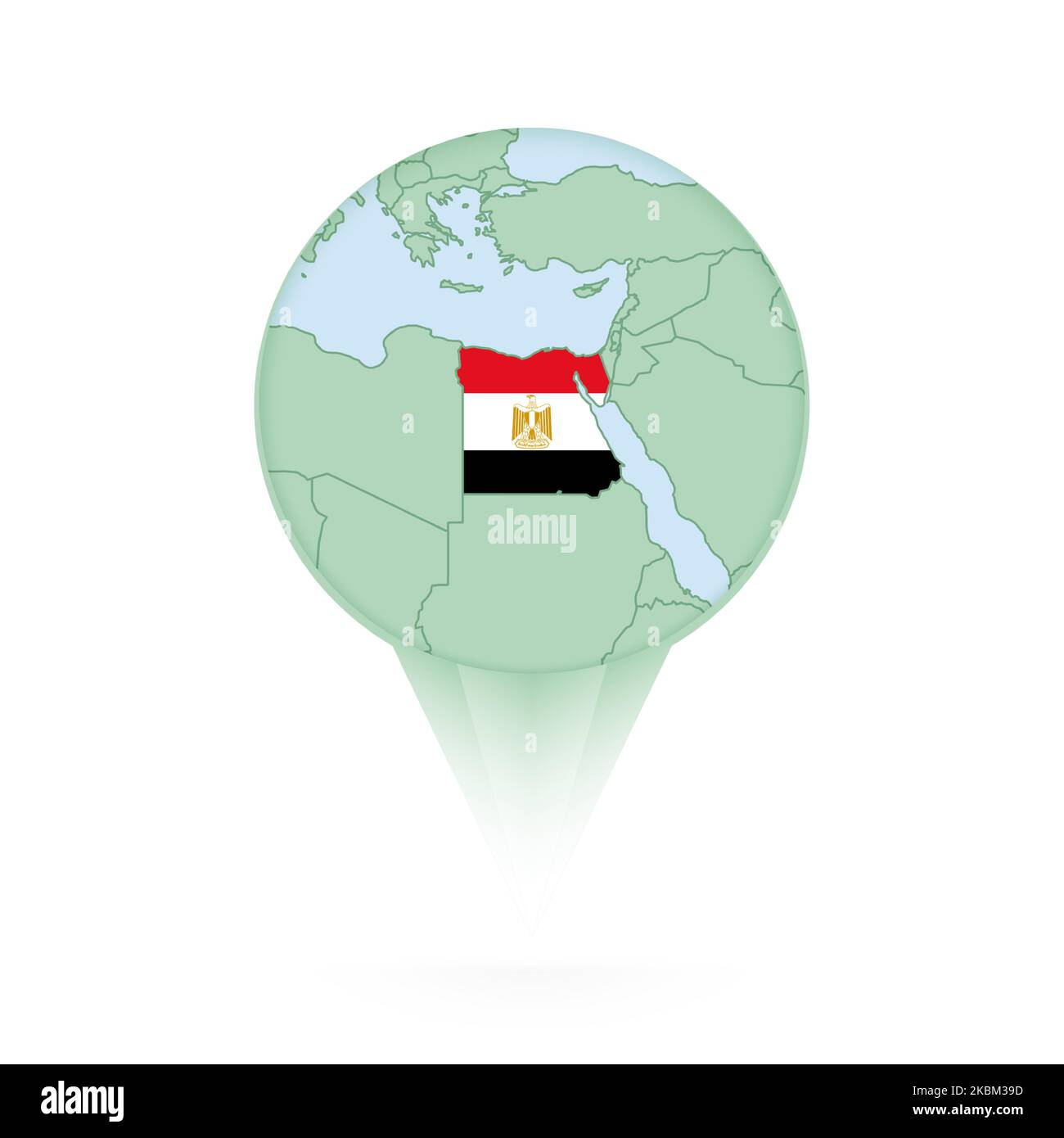 Egypt map, stylish location icon with Egypt map and flag. Green pin ...